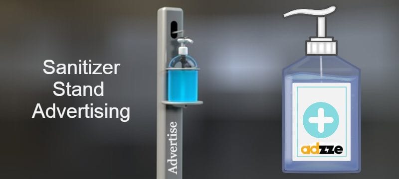The emerging concept of advertising on hand sanitizer stand